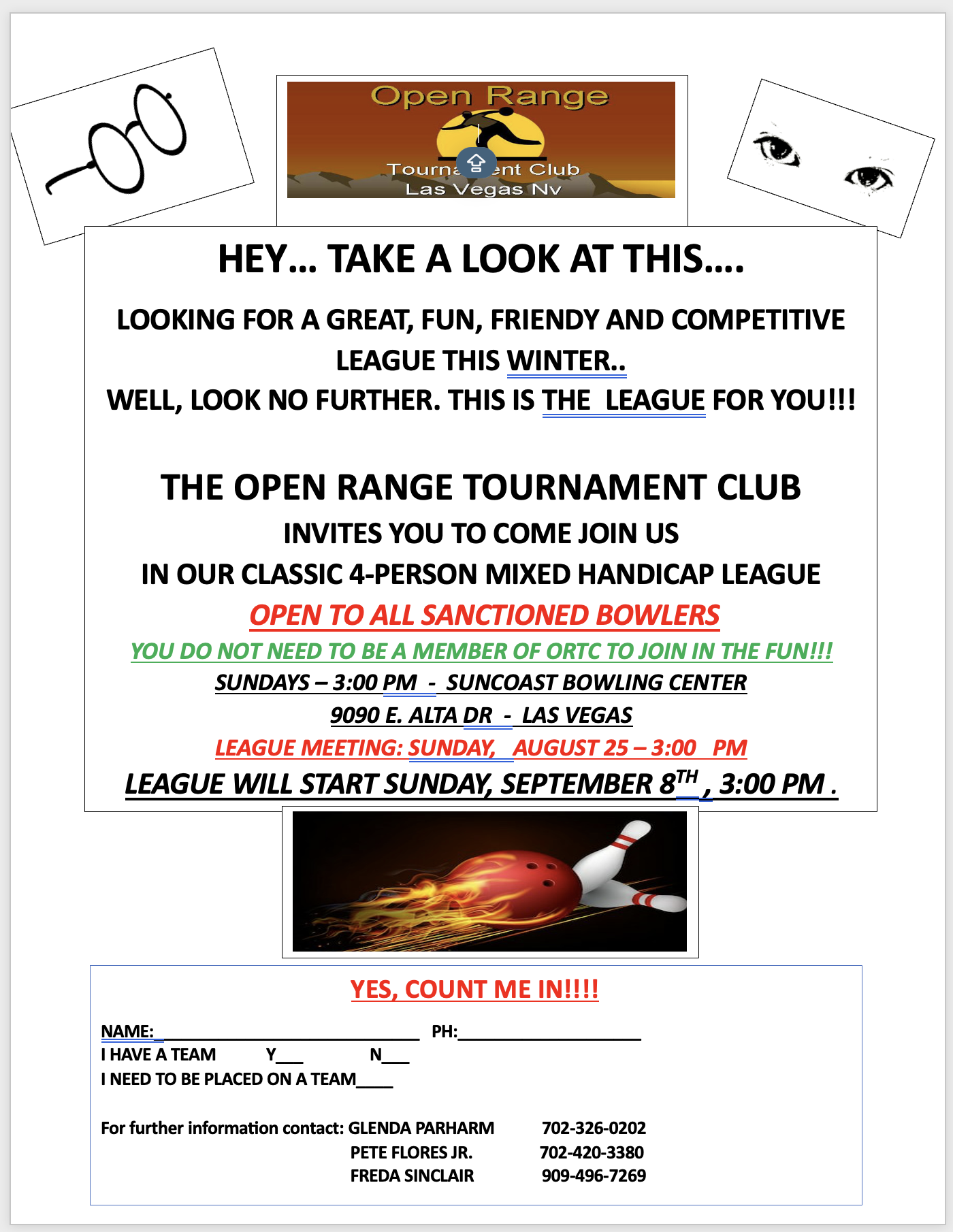 Calendar of Events & Flyers/Tournament Applications & Rules – Open ...